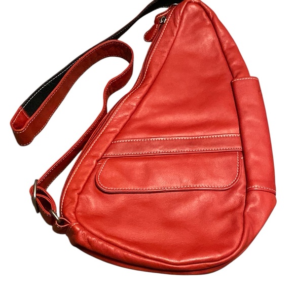 Ameri Bag | Bags | Red Leather Ergonomic Shoulder Bag | Poshmark